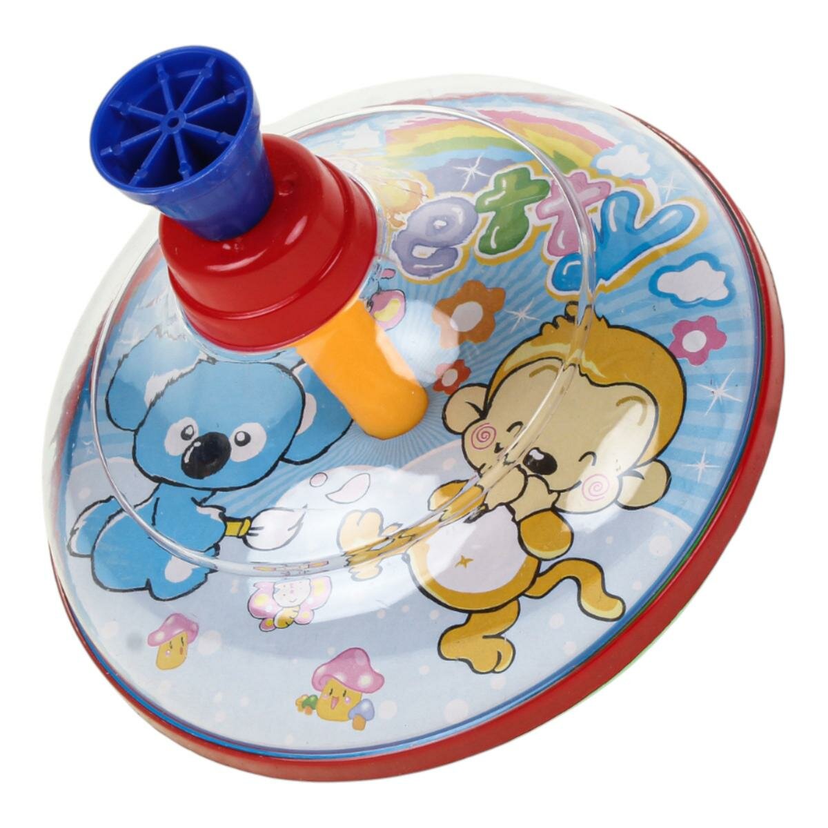 Юла музыкальная 14 см, с металлическим механизмом, разноцветный принт, 3+