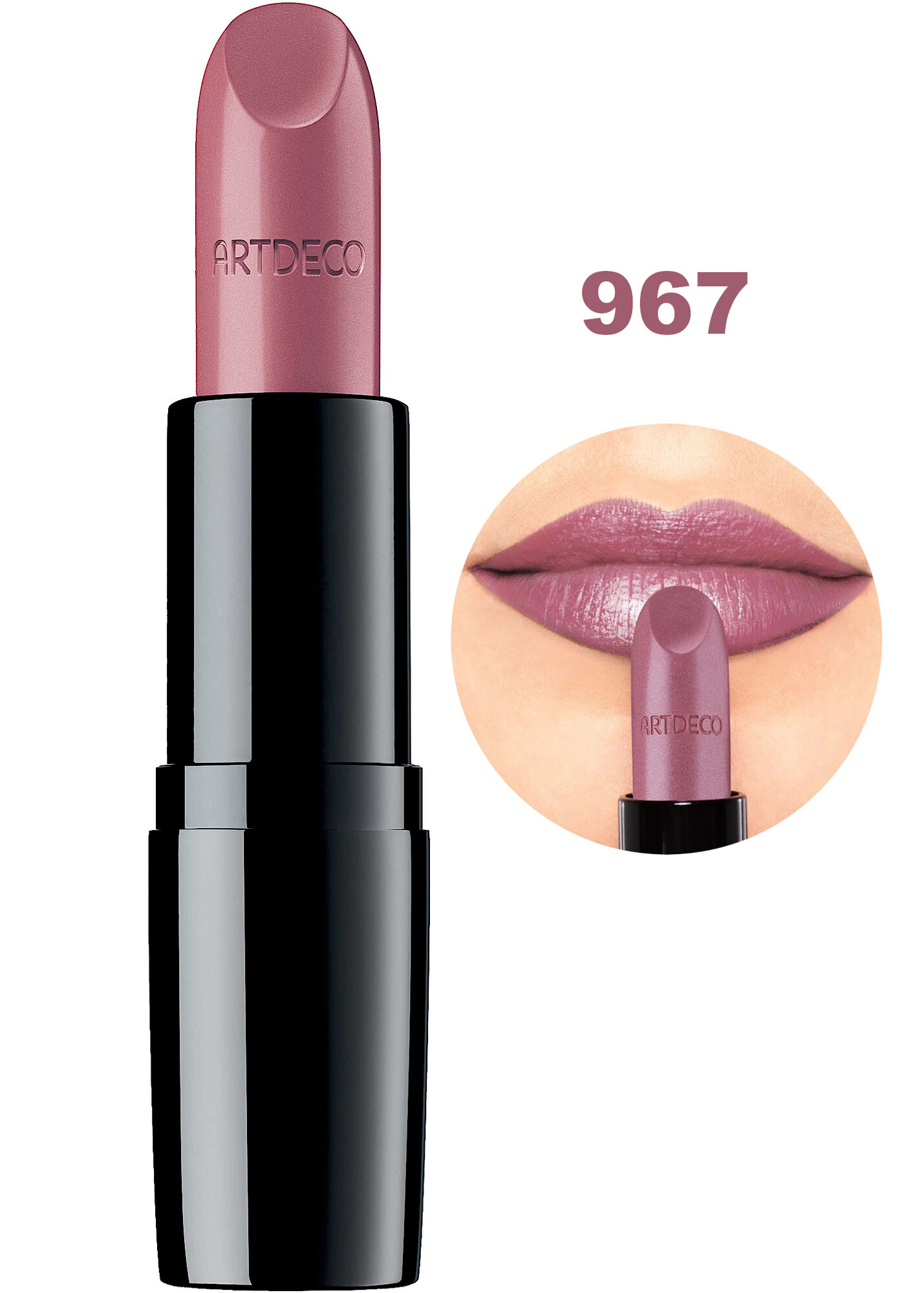 ARTDECO Помада для губ тон 967 Розово-сиреневый перламутр Perfect Color Lipstick увлажняющая 4 г
