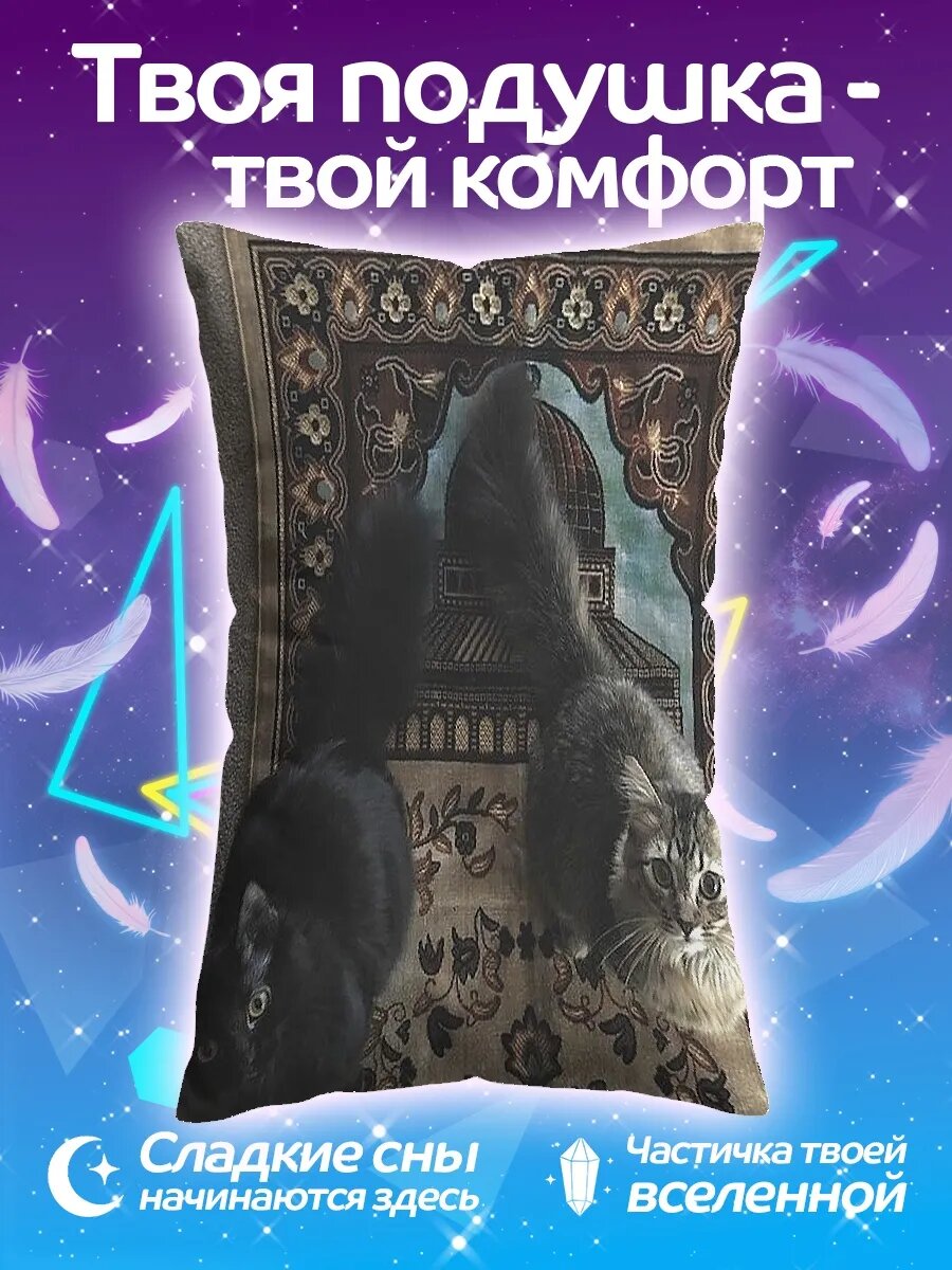 Подушка дакимакура Два кота на ковре