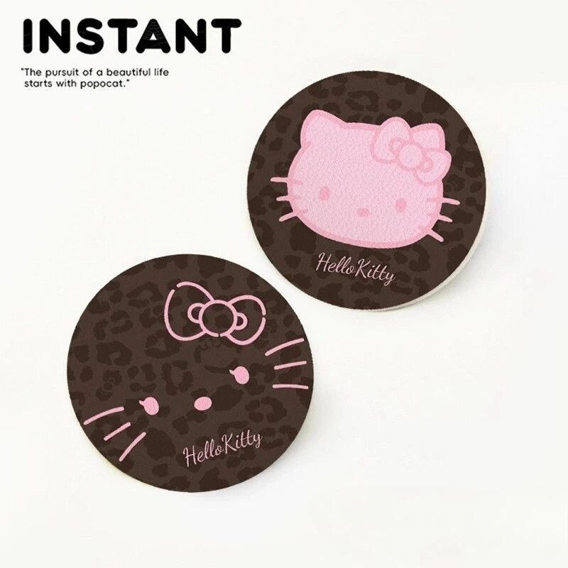 Автомобильная подставка Hello Kitty, милый креативный изоляционный коврик с героями мультфильмов, коврик для кофе, модная и изысканная персонализированная подставка для воды — фото 1