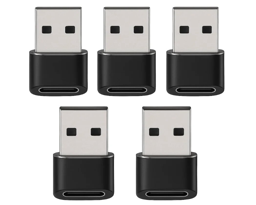 Адаптер USB Type-C на USB-A, 5шт