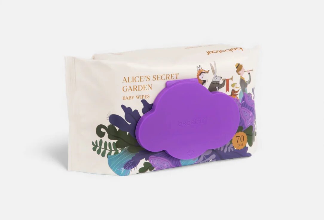Bebetour Alice's Secret Garden Детские влажные салфетки 70шт
