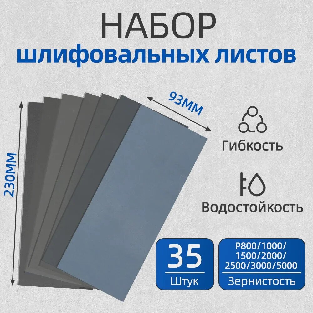 CMCP Лист шлифовальный, шкурка; P800, P1000, P1500