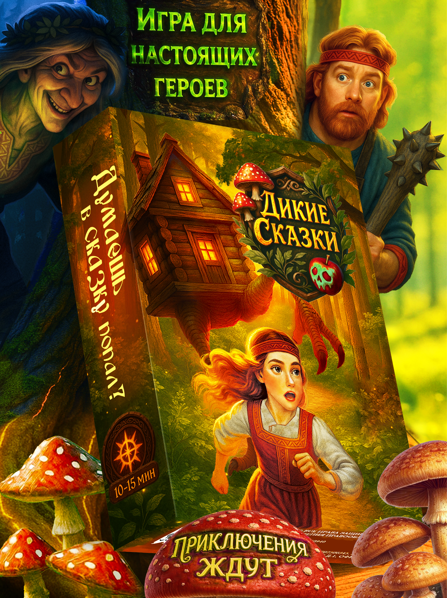 Настольная игра "дикие сказки" для детей и взрослых, для семьи и компании, мальчику и девочке, подарок.