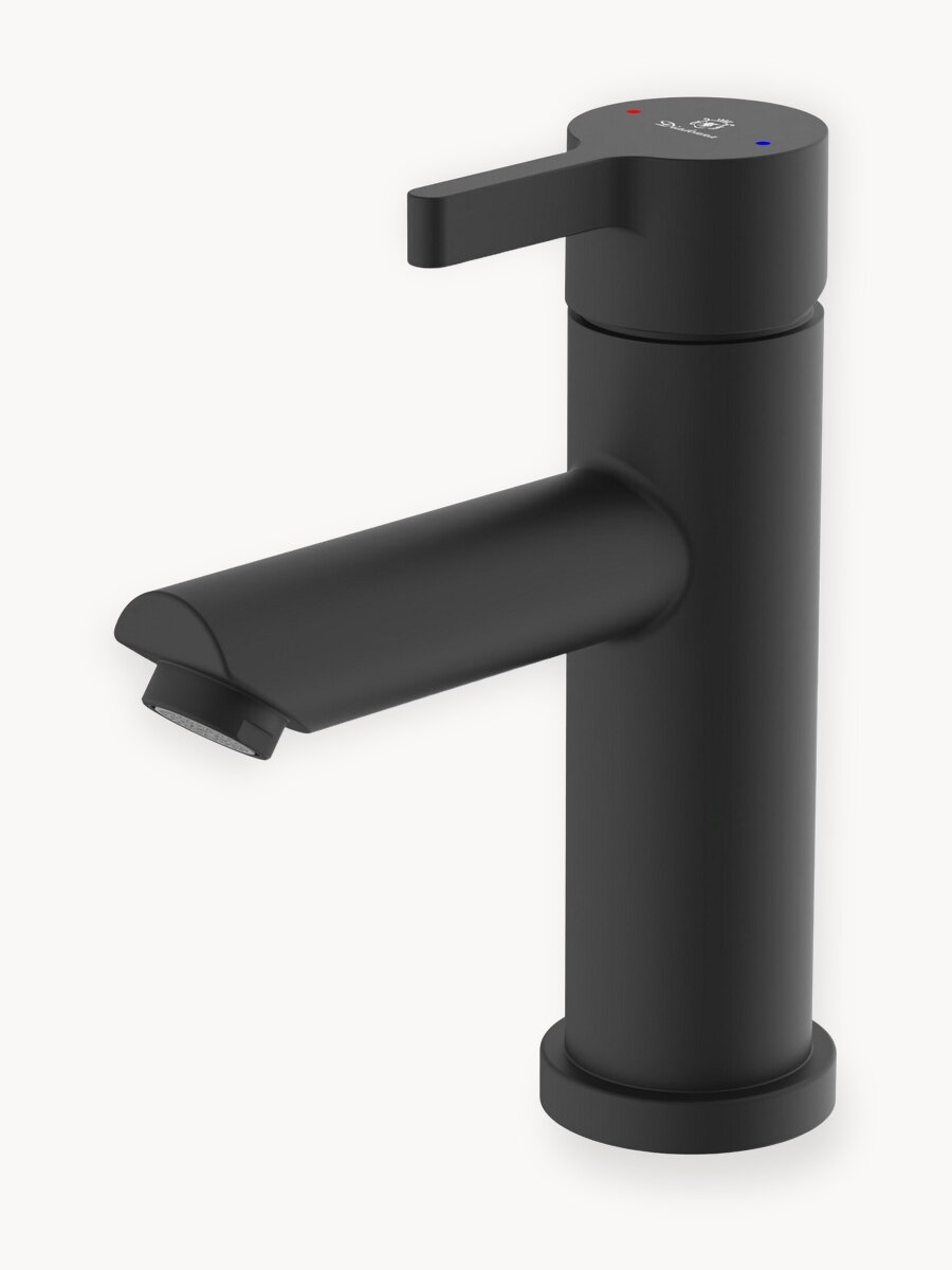 Смеситель Diadonna, нержавеющая сталь, однорычажный, черный, аэратор