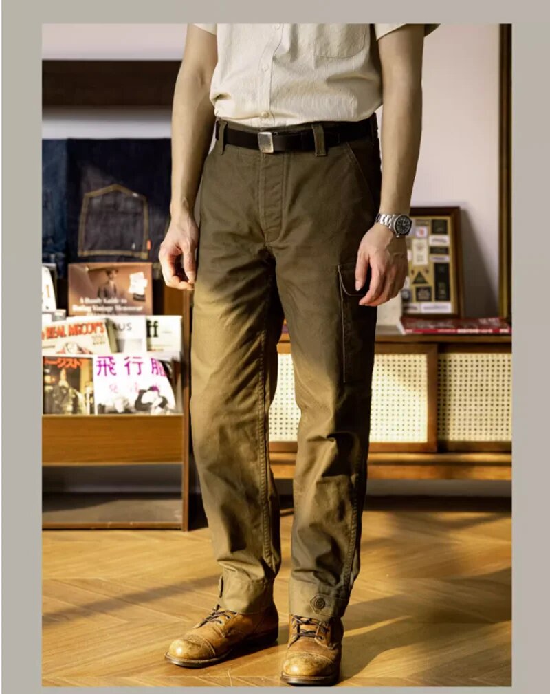 Рабочие брюки Pilot из хлопка 31, Зеленый, army green