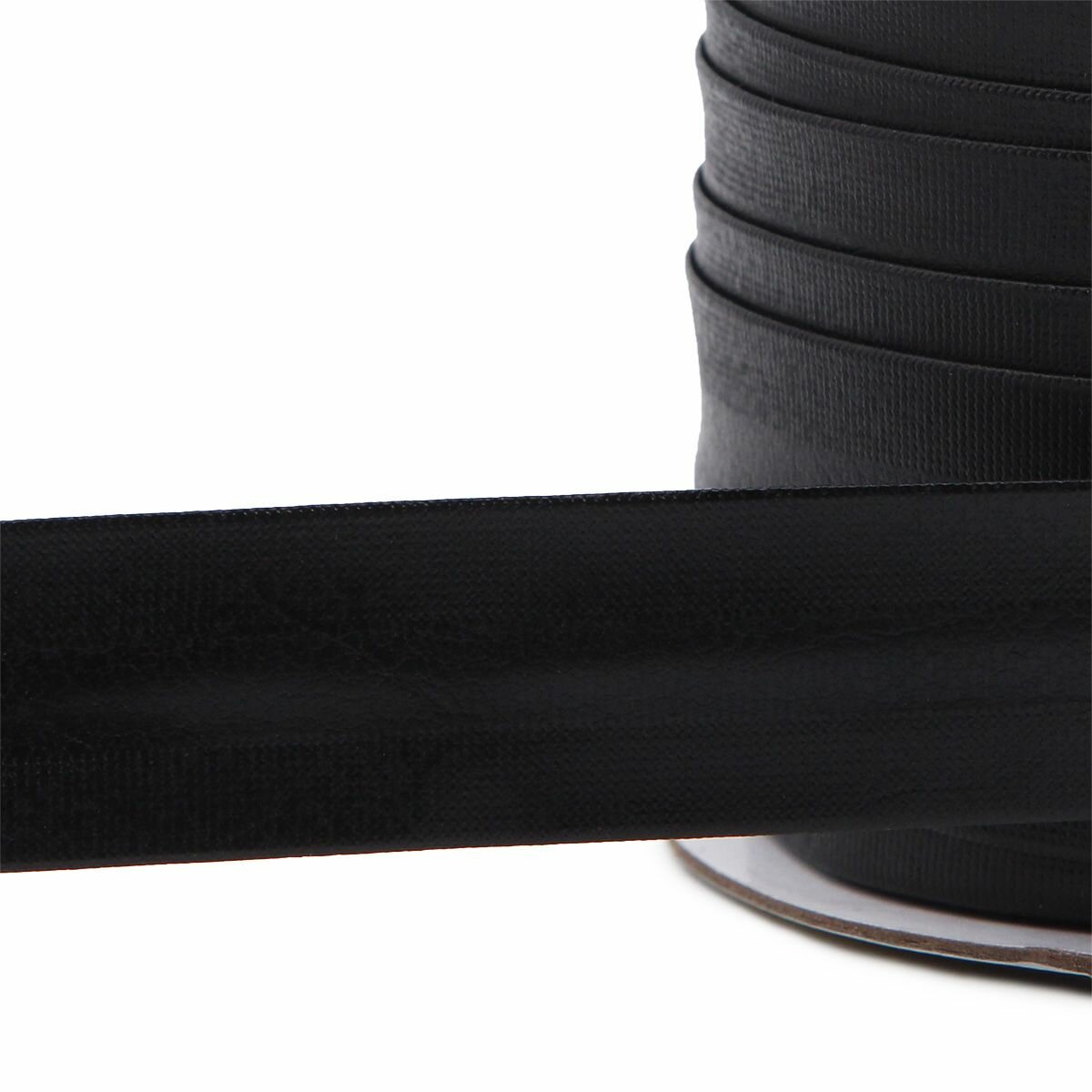Косая бейка кож/зам 20 мм*45 м (черный)