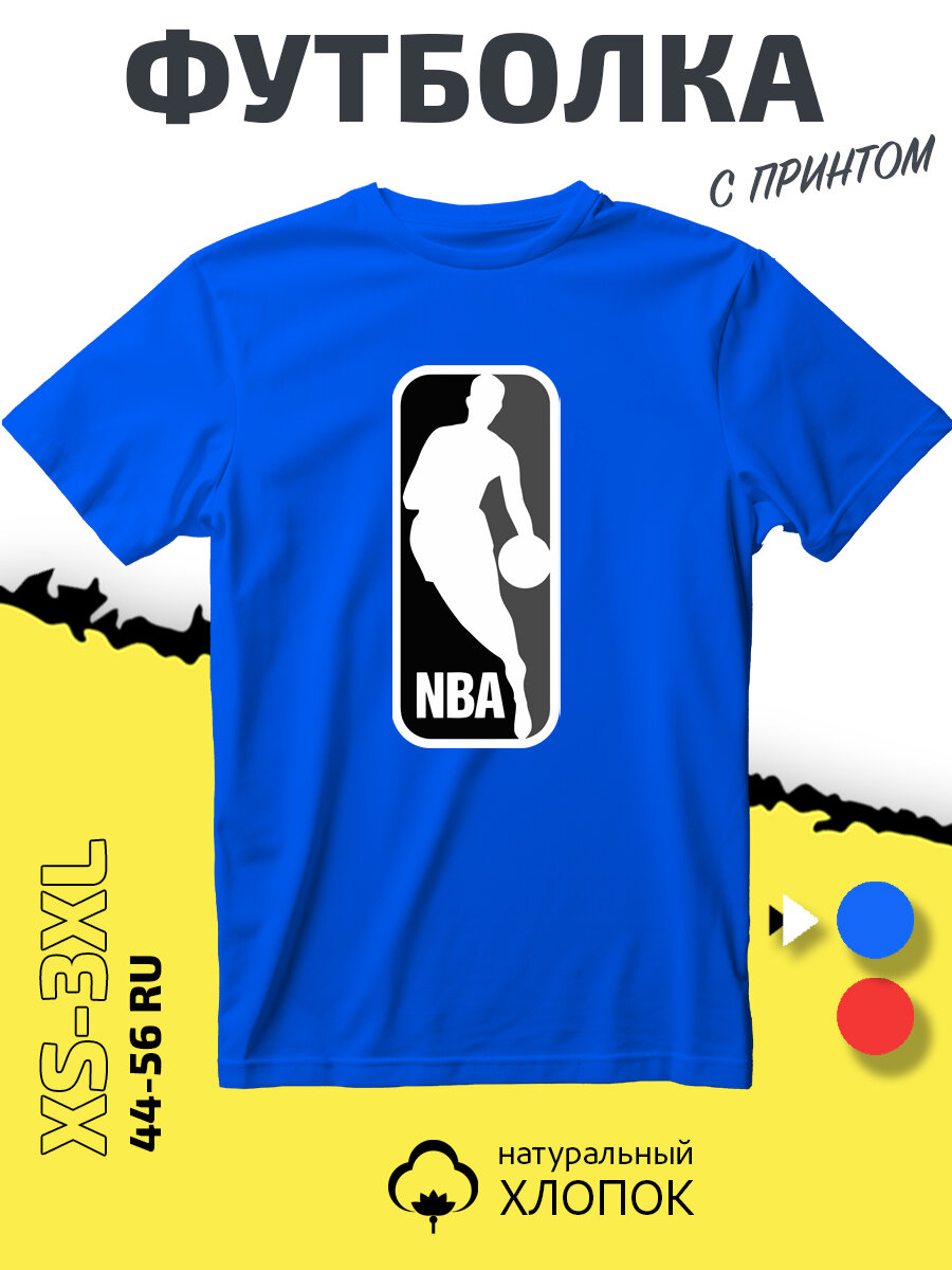 Футболка с принтом эмблеой нба