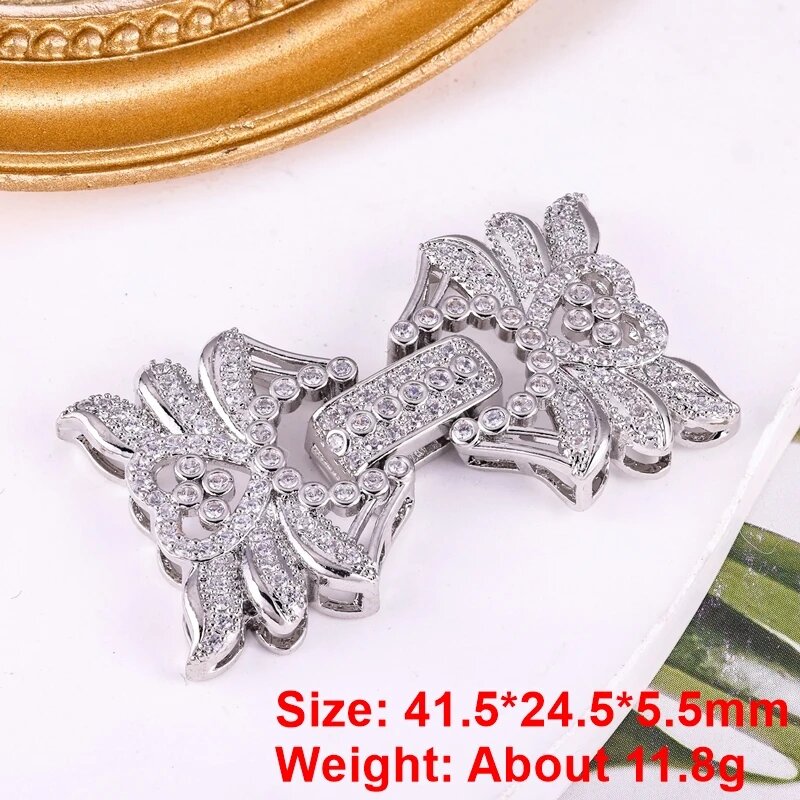 Juya декоративные застежки для бижутерии Серебряный, White Gold