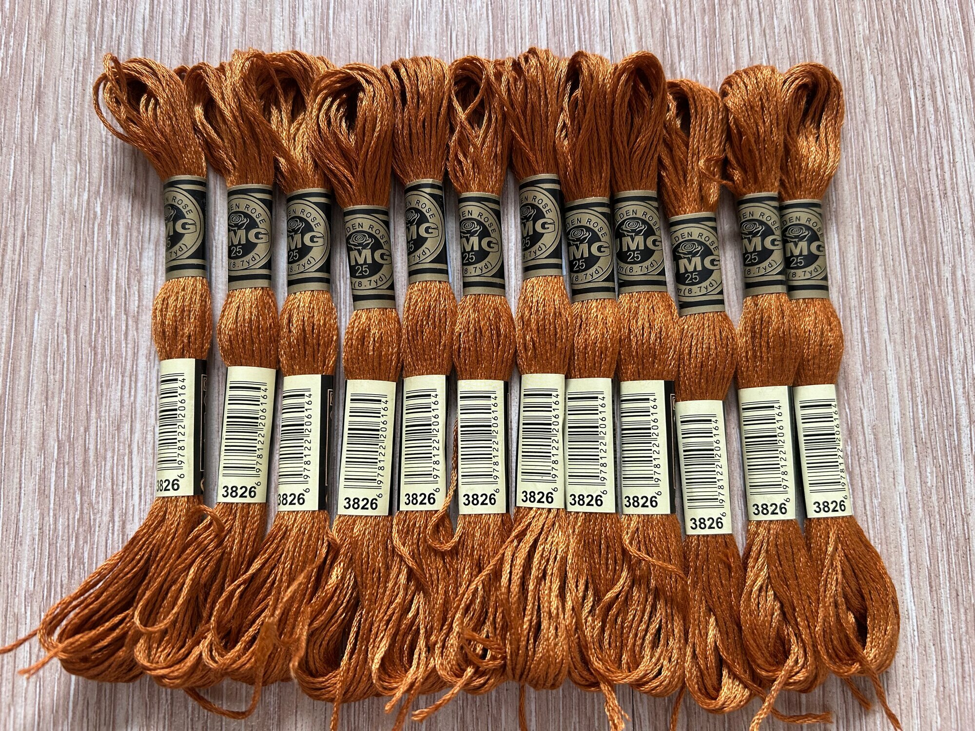 Нитки для вышивания JMC мулине (150-3866) 100% полиэфир 12 штук x 8 м