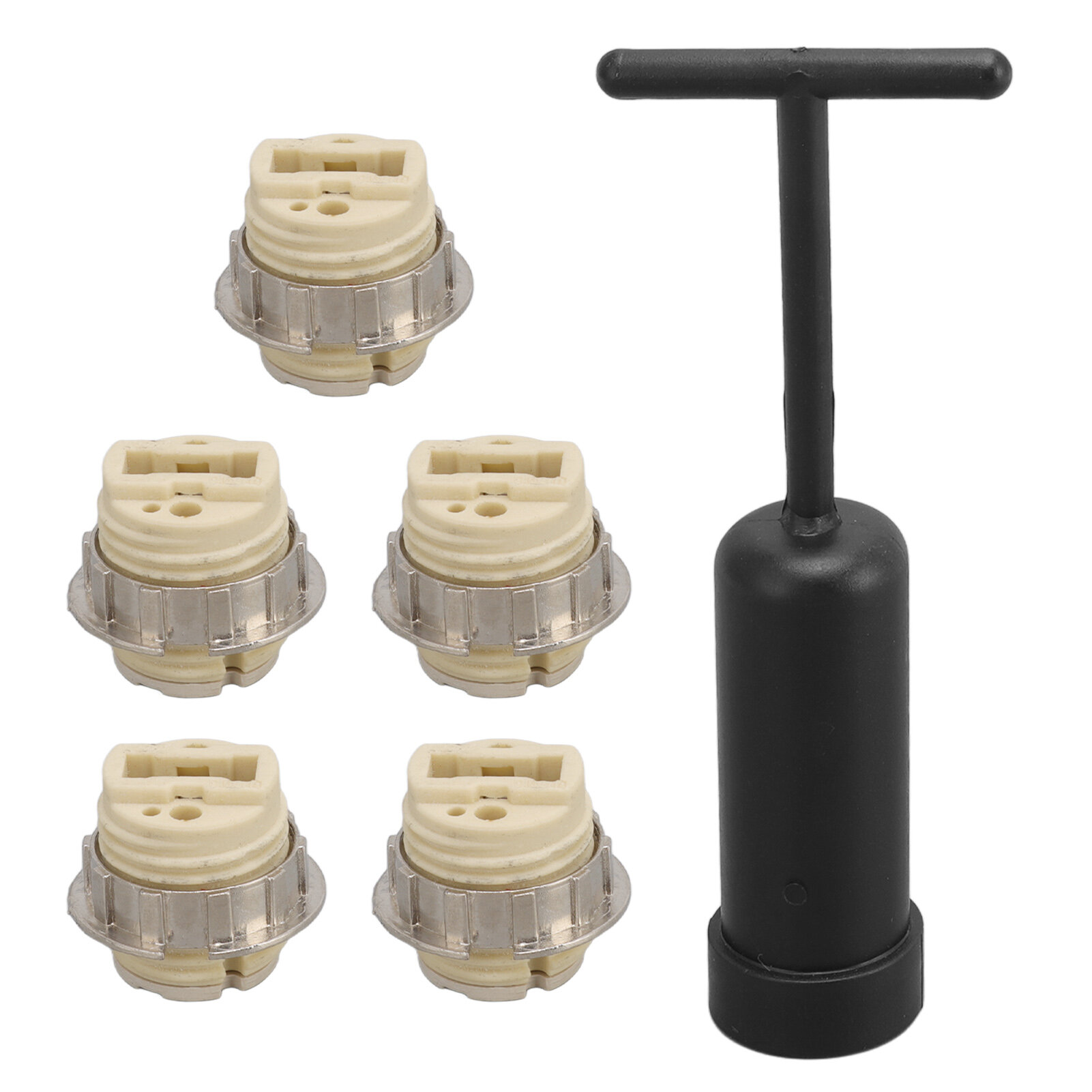 Держатель Лампы G9: 5 Керамических Держателей С Цинковым Кольцом Высокая Термостойкость - Надежная Фиксация С Мини-Пружиной For Замены Галогенных Ламп В Потолочных Светильниках