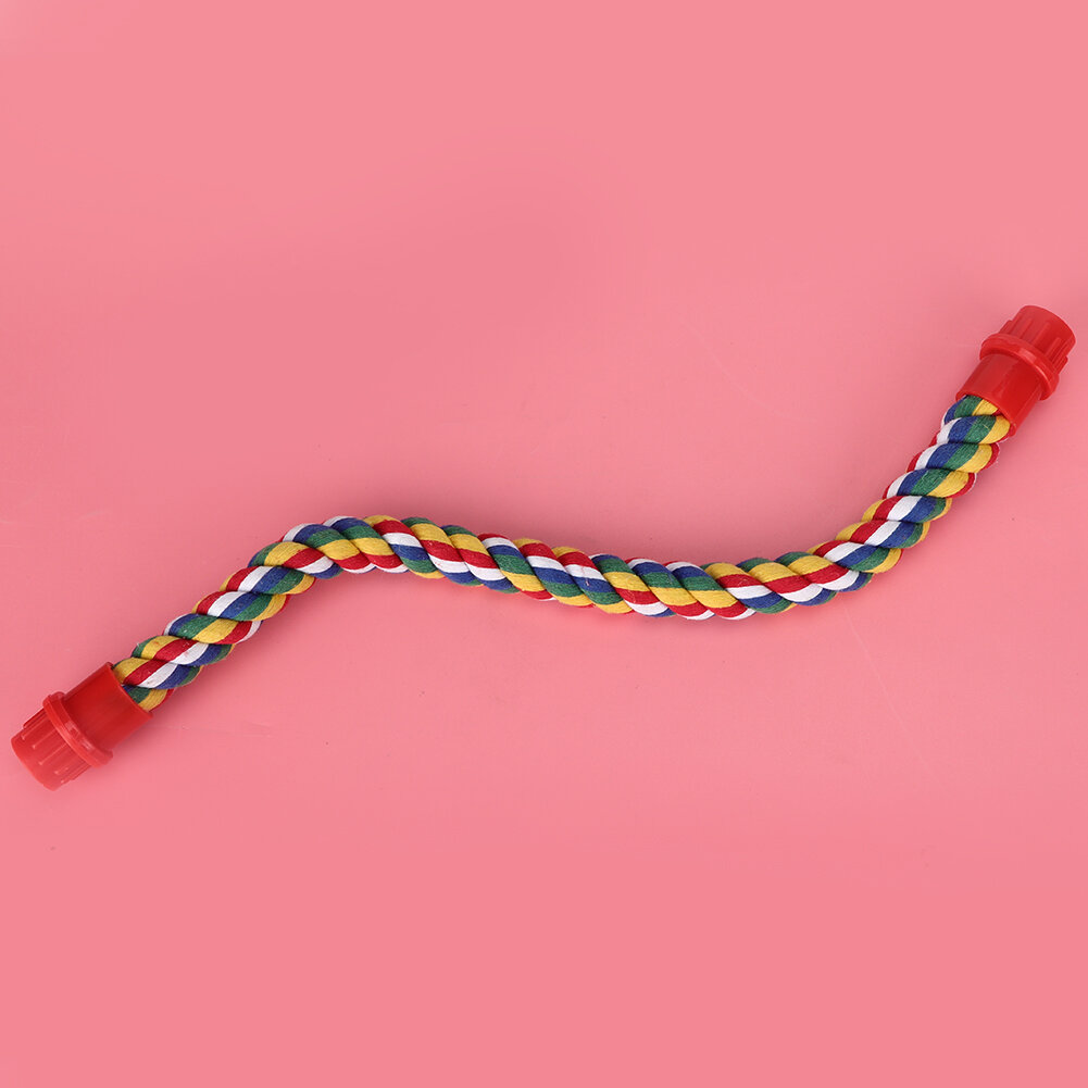 Красочная подвесная хлопковая веревка, стоячая рамка для птиц, удобный попугай, жевательный шлифовальный стержень, игрушка S