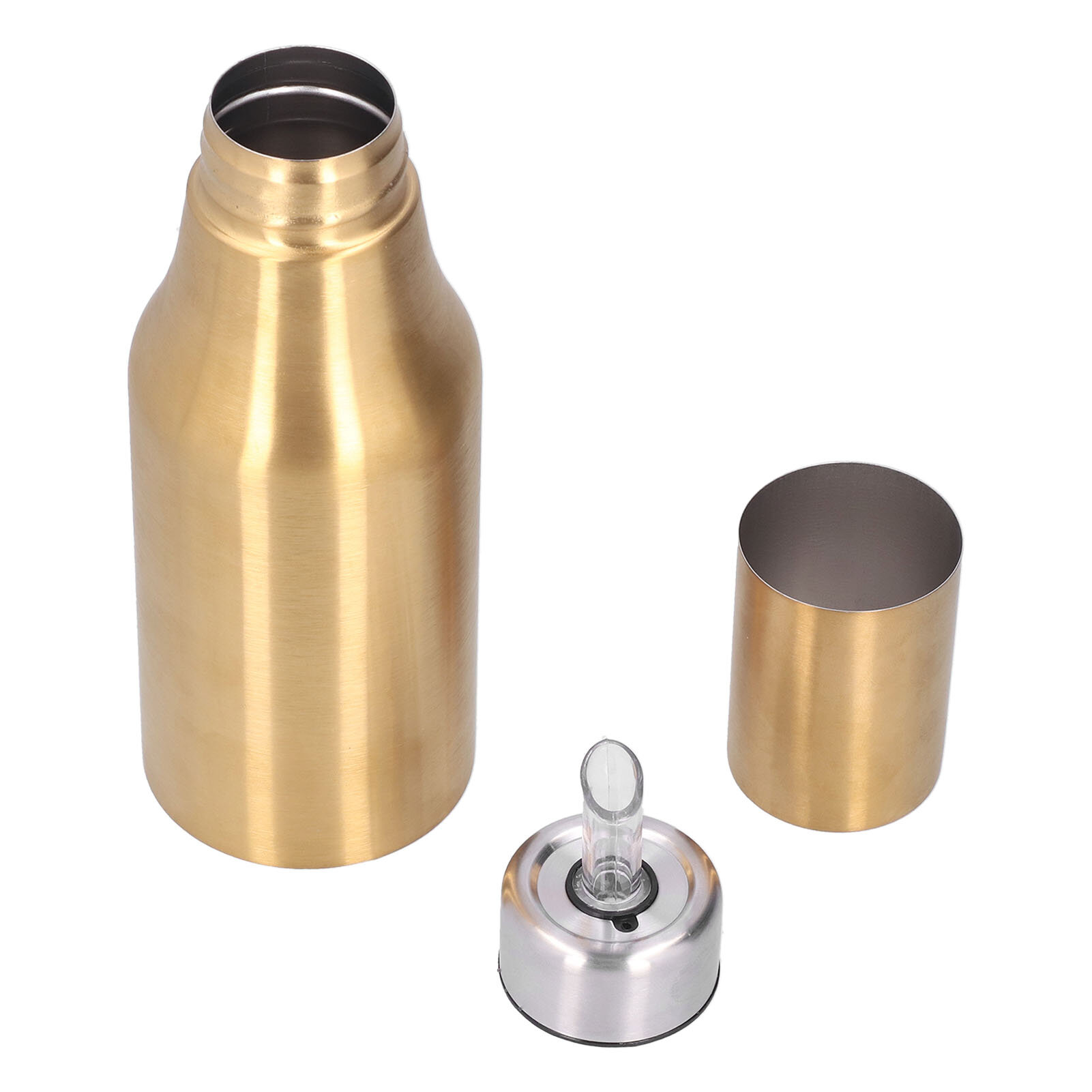 Диспенсер для оливкового масла из нержавеющей стали, 500 мл, герметичный, пыленепроницаемый, кухонный графин для оливкового масла, золото