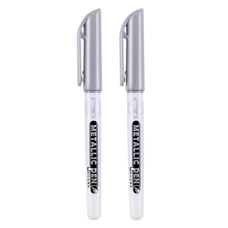 Жидкая хромированная краска-маркер CHROME MIRROR PAINT 2Pcs Silver