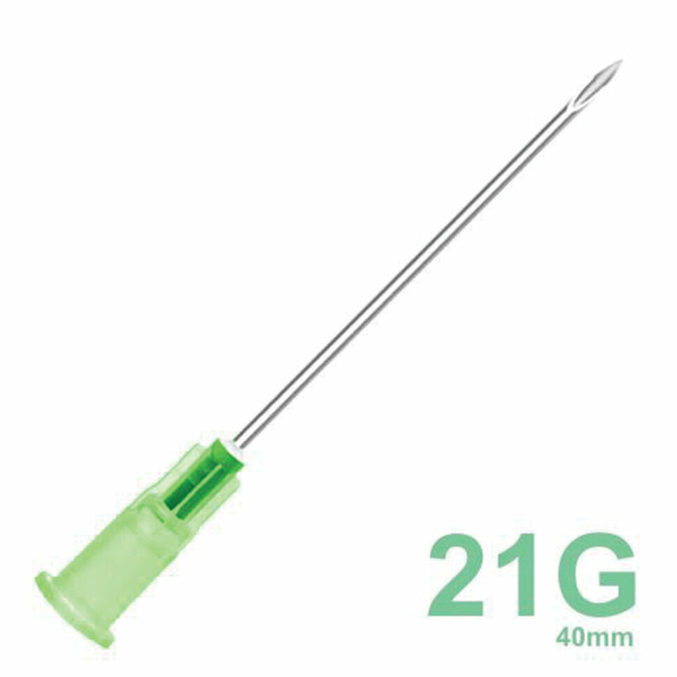 Иглы инъекционные одноразовые SFM 0,80 х 40 - 21G, комплект 100 шт, 631298
