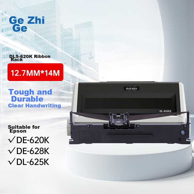 Geshige Deli DLS-620K Ribbon Cartridge, Compatible with Deli DE-620K, DE-628K, DL-625K, 612K, 930K Dot Matrix Printer Ribbons