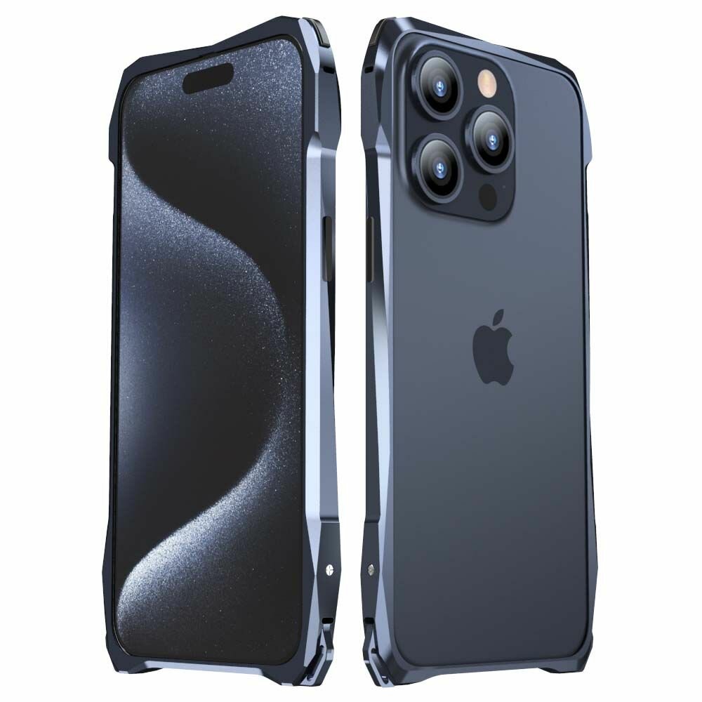 Металлический бампер корпус, совместимый с Apple iPhone 15 Pro Max (айфон 15 про макс), роскошный алюминиевый сплав роскошный алюминиевый сплав