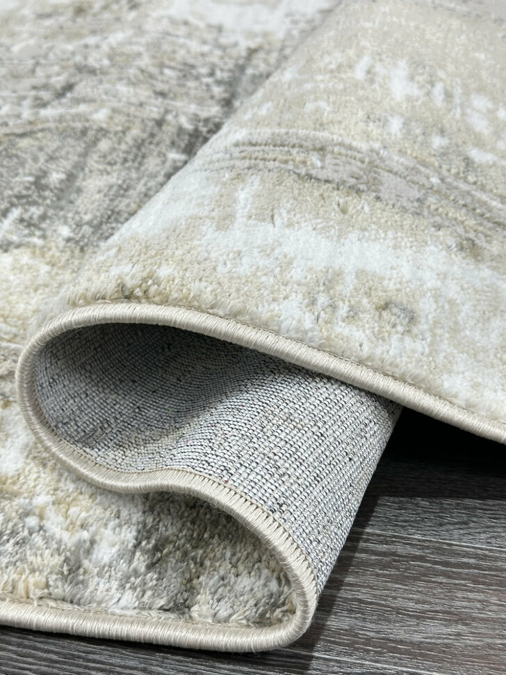 Ковер, Овал, Бежевый, Серый, Золотисто-жёлтый, Современный, на пол, в гостиную, спальню, в ассортименте (120 см. на 180 см.)