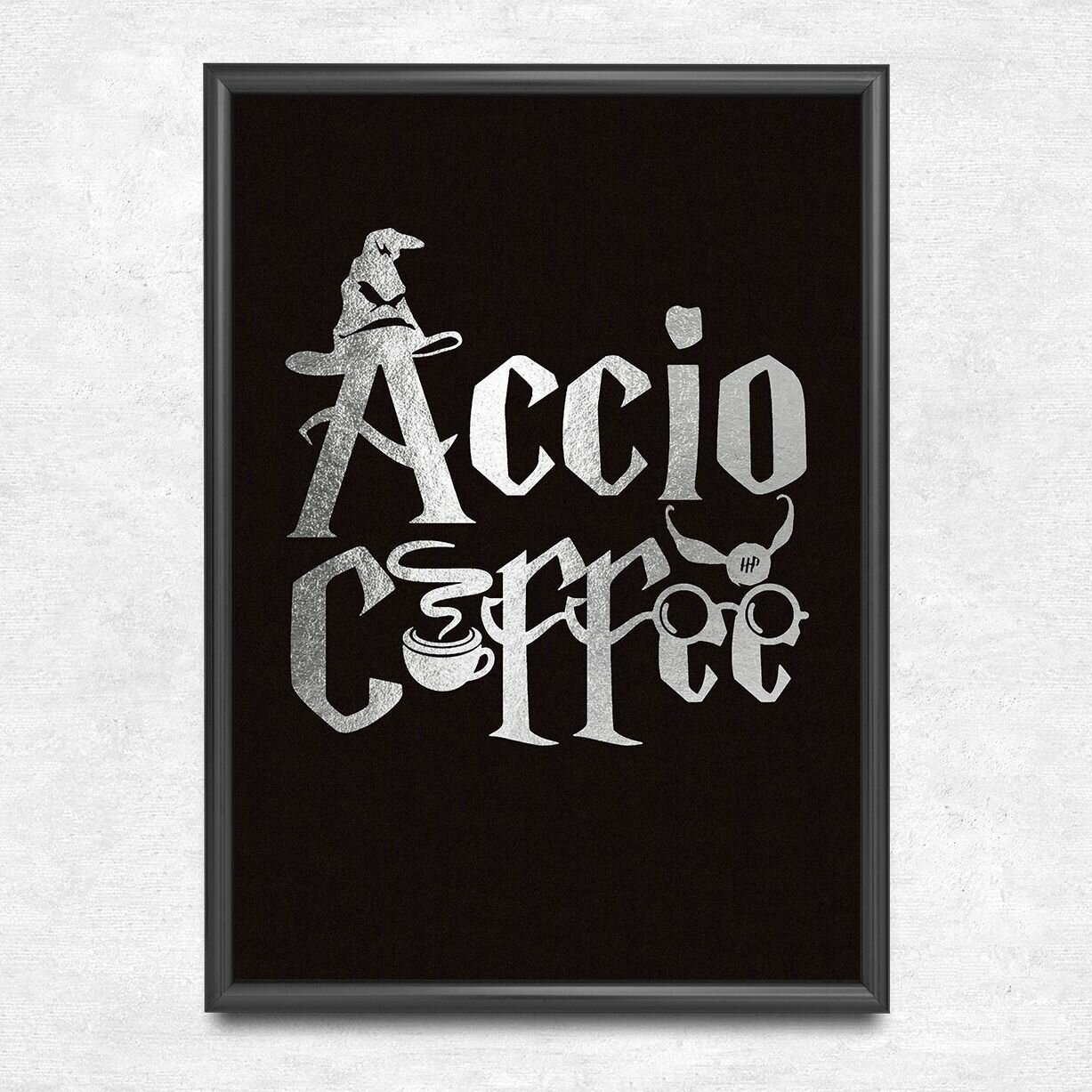 Постер Гарри Поттер. Постер с надписью. Плакат на стену Coffee