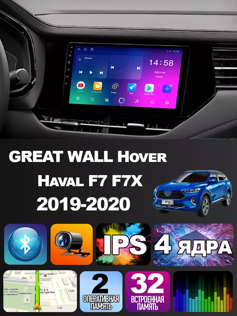 Магнитола GREAT WALL Hover Haval F7 F7X 2019-2020 2+32
