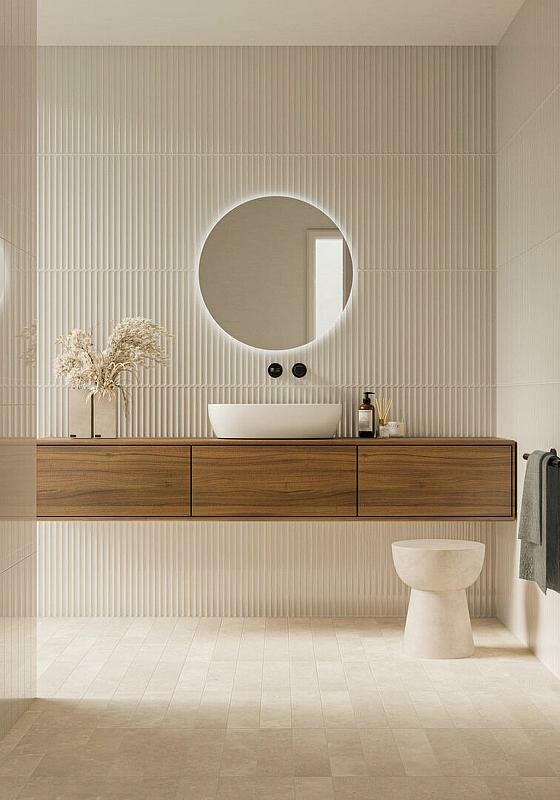 Керамическая плитка DNA Tiles Plinto In Greige Gloss 78803285 настенная 10,7х54,2 см