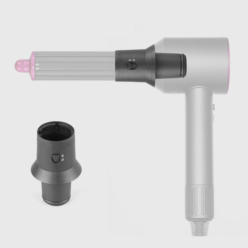 Адаптер для установки насадок стайлера на фен Dyson Supersonic HD01 HD02 HD03 HD04 HD08 HD15. Переходник для фена Dyson с кнопкой-замком.