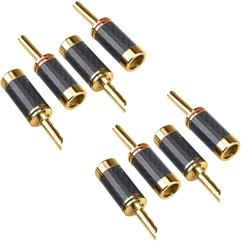 KUYIOHIFI Банановые штекеры углеродное волокно 8 шт Gold