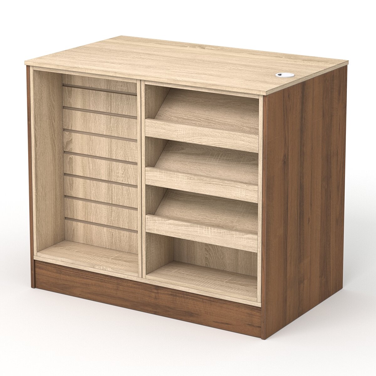 Кассовый стол "ривьера" №1, Орех + Дуб Сонома. Производитель товара - компания Westcom.