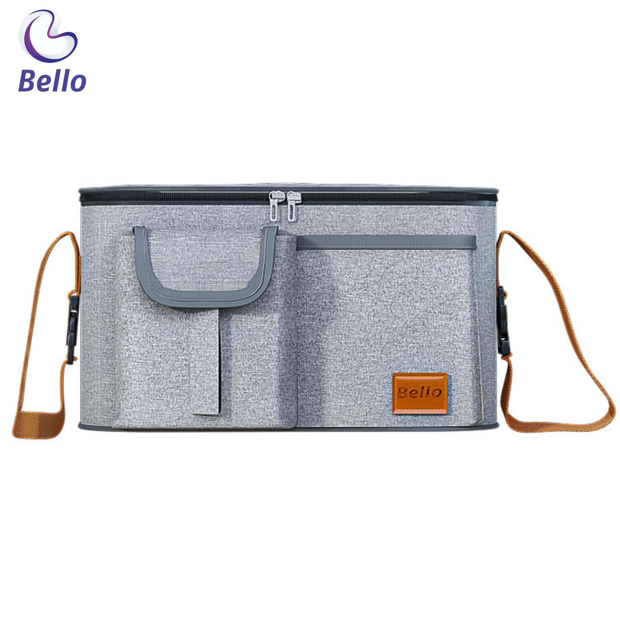 Сумка Bello для коляски для животных, для лакомств и других вещей, текстиль, влагонепроницаемая, серого цвета