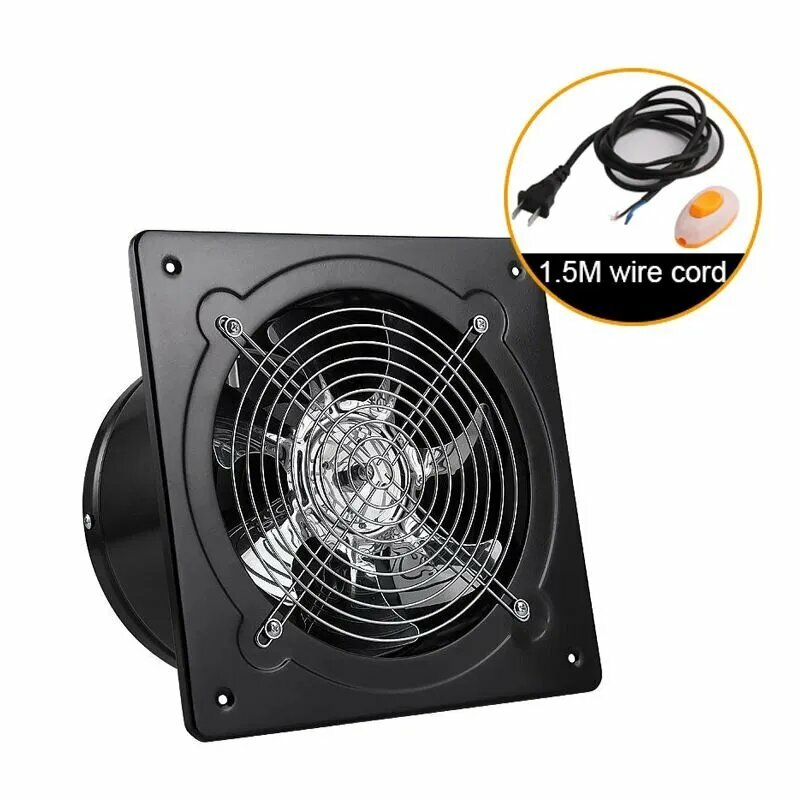 Встраиваемый 4-дюймовый вентилятор для ванной комнаты с выключателем питания и кабелем для кухни