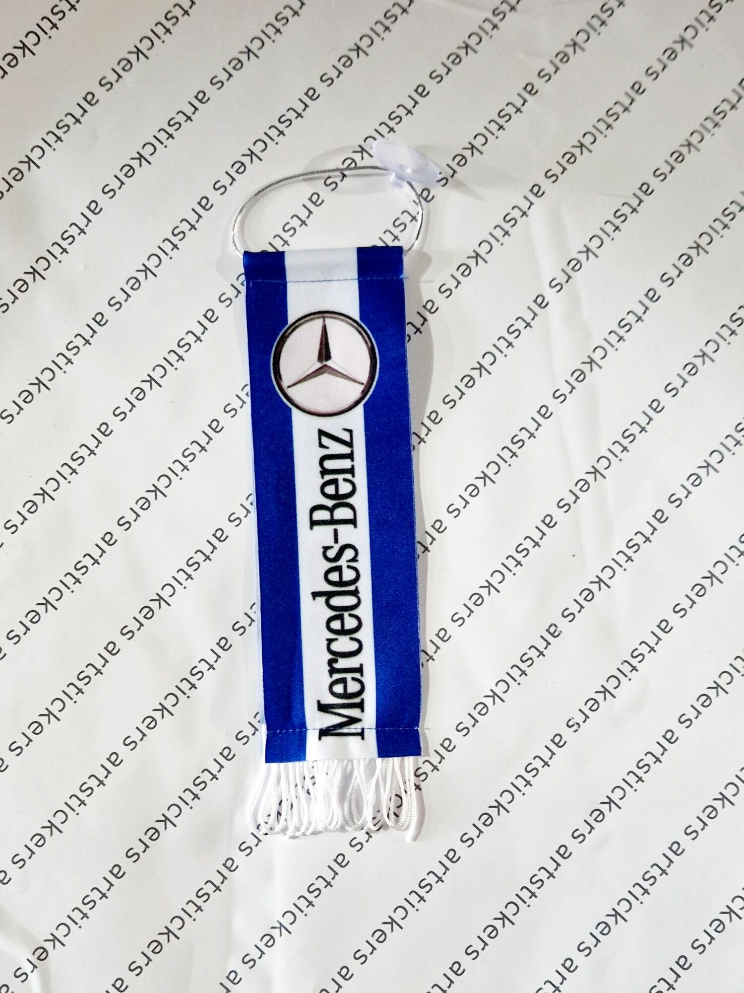 Вымпел MERSEDES, двусторонний на присоске, ткань, аксессуар для авто, 5.5х20см