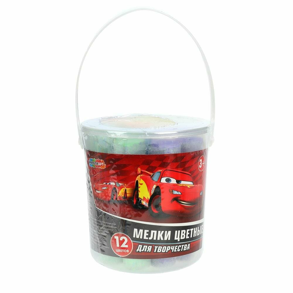 Мелки асфальтовые "Гонки" 12 шт. в ведре MultiArt MEL12-122838 (24)