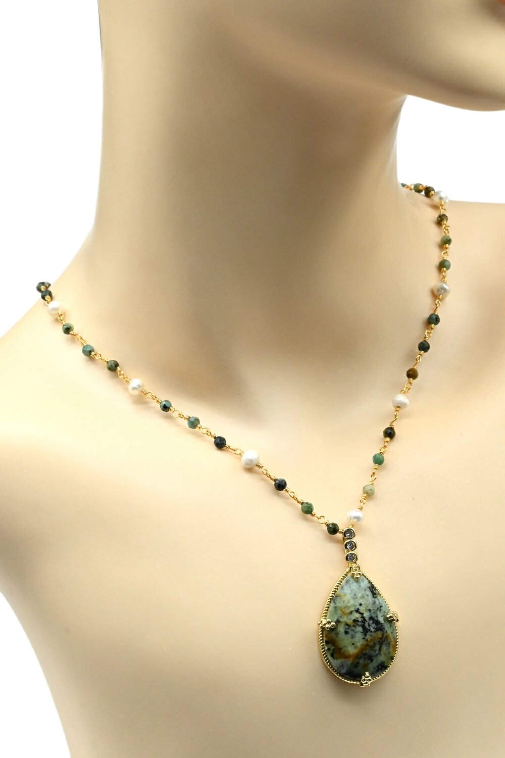 Бусы, хризоколла