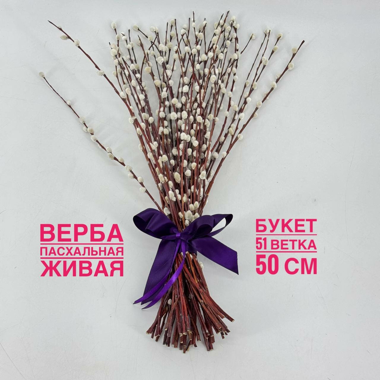 Букет из живой вербы. Вербный букет пасхальный