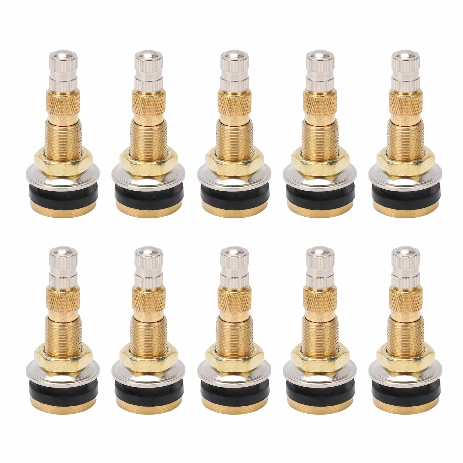 Латунный комплект из 10 шт, 1 шток клапана тракторной шины 7/8 дюйма TR618A с отверстием клапана 0,625 дюйма для бескамерных шин