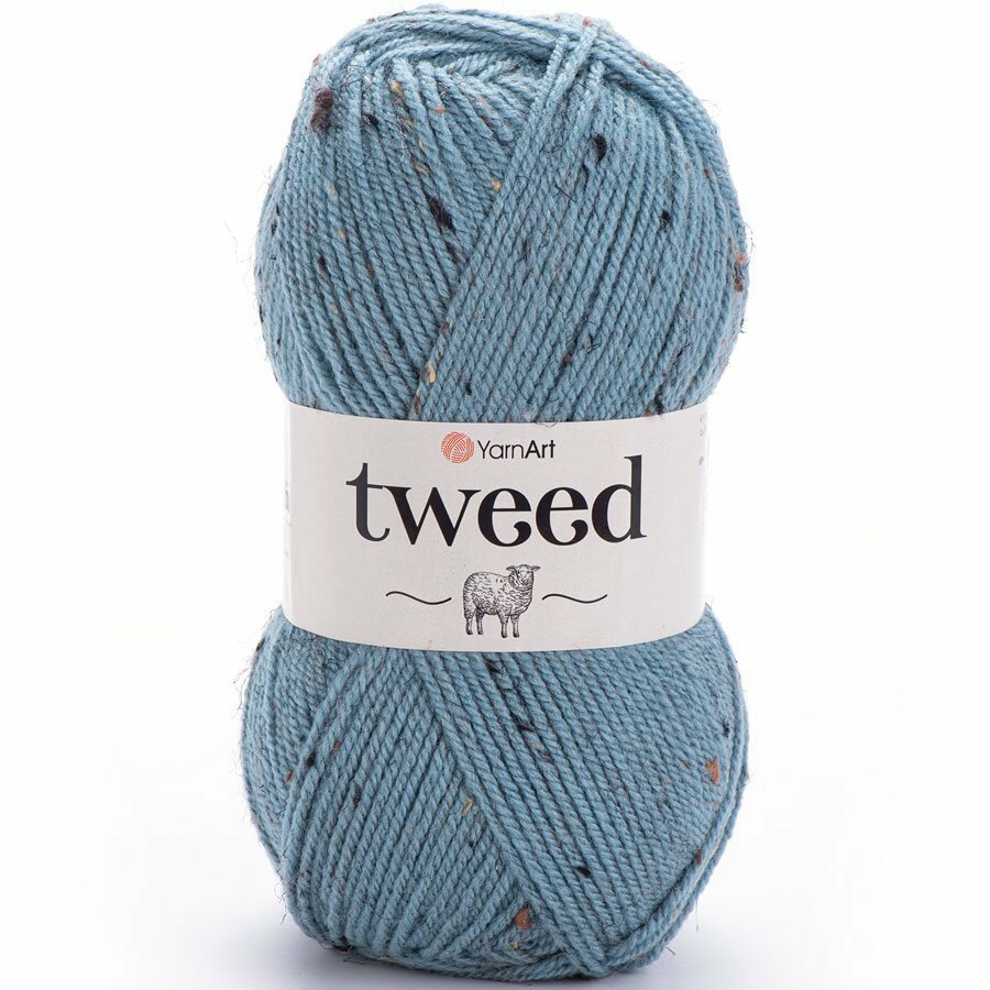 Пряжа Yarnart TWEED 234 пыл. голубой (5 мотков)