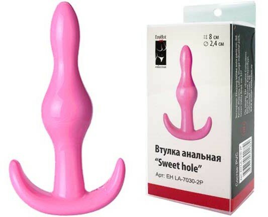 Анальная втулка "Sweet hole" розовая, силикон