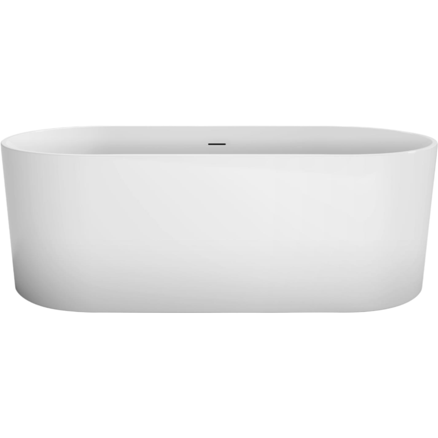 Акриловая ванна BelBagno BB705-1800-800 180x80 см, отдельностоящая, белая, овальная, на ножках, со сливом-переливом, с донным клапаном