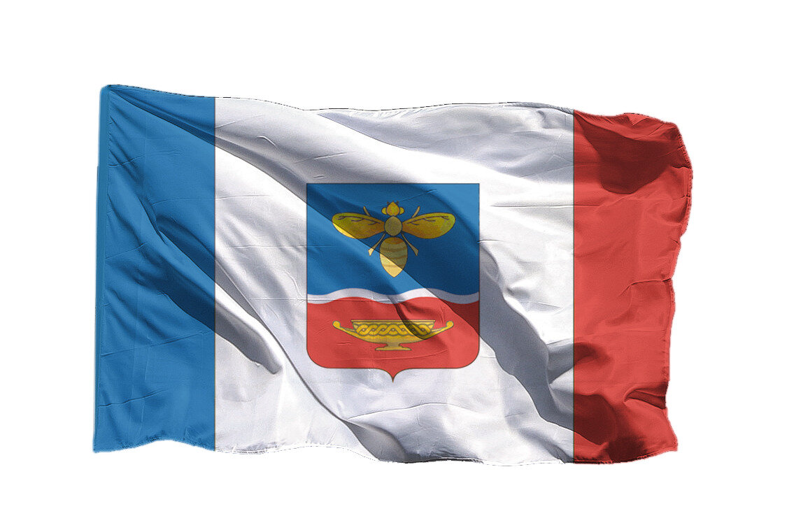 Флаг Симферополя на шёлке, 70х105 см для ручного древка