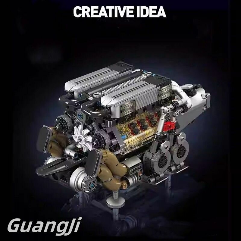 Комплект для сборки двигателя внутреннего сгорания V8 , Самостоятельно собранный