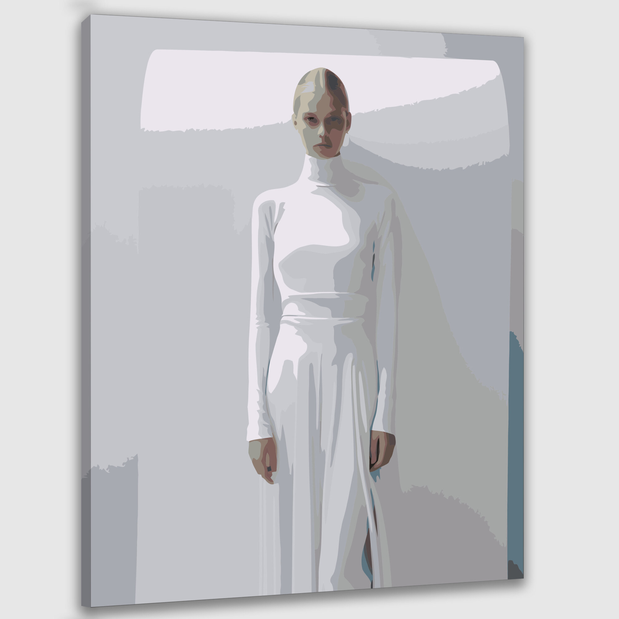 Картина по номерам 40x50 см, минимализм, высокая мода, чистые линии, ограниченная цветовая пал, силуэты, элегантность