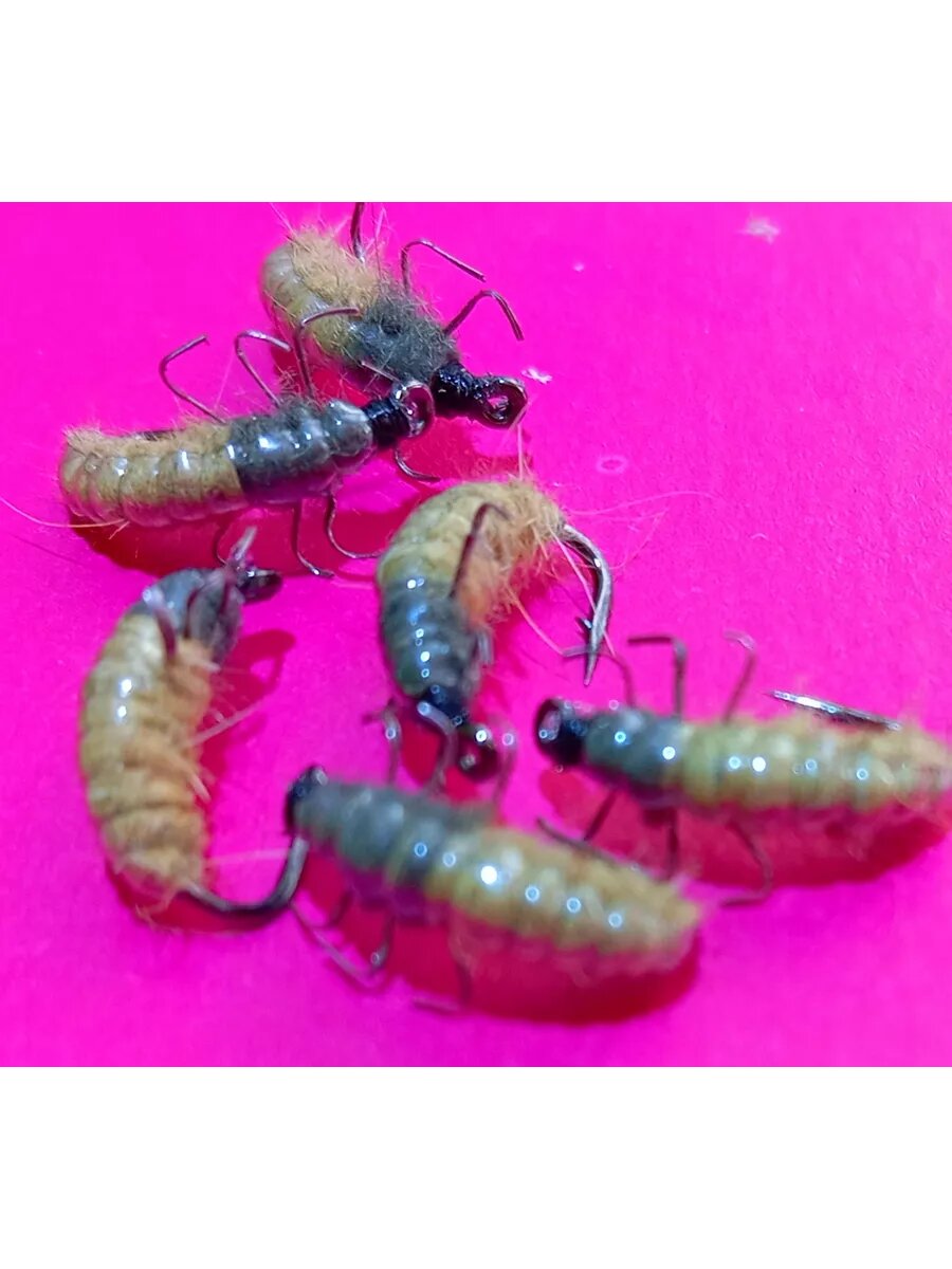 Мушка на хариуса. и другую рыбу. "Ручейник". На одинарном крючке. Набор 2 штуки.