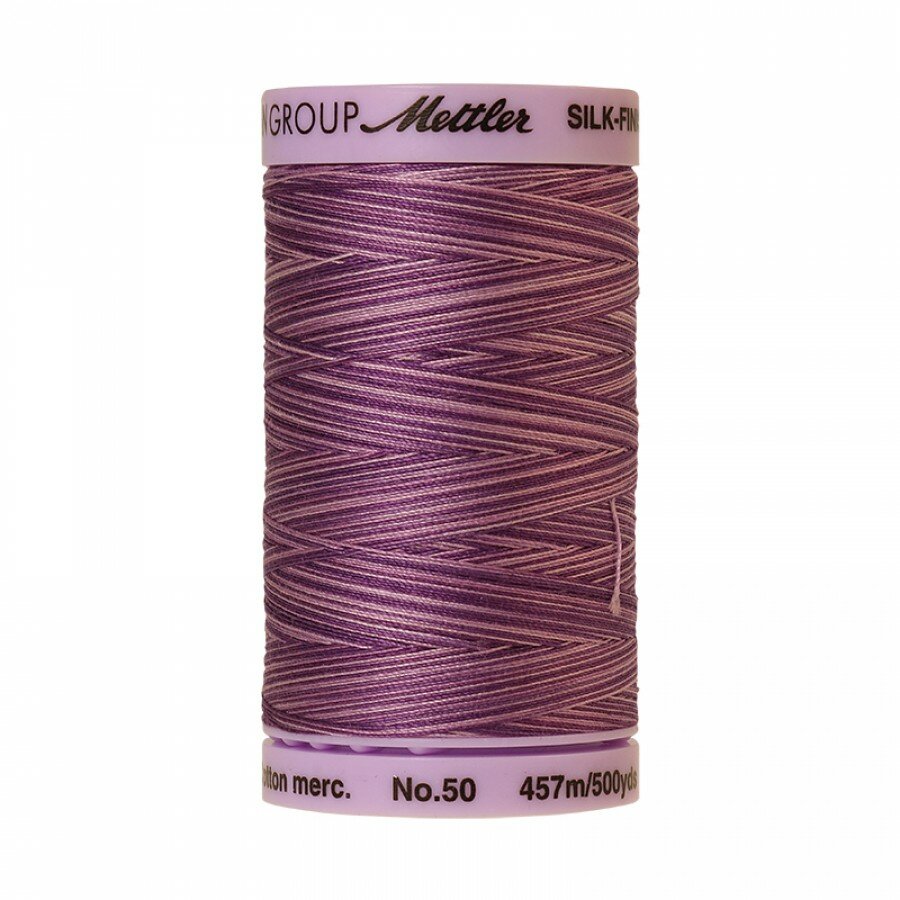 Нить для машинного квилтинга SILK-FINISH MULTI COTTON 50, 457 м 9838 Lilac Bouquet
