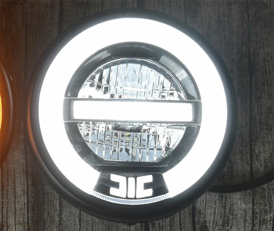 Высококачественная универсальная ретро-фара led для мотоцикла, 6,8 дюйма, дневной белый свет, модификация, галогенный обруч, белый свет фар