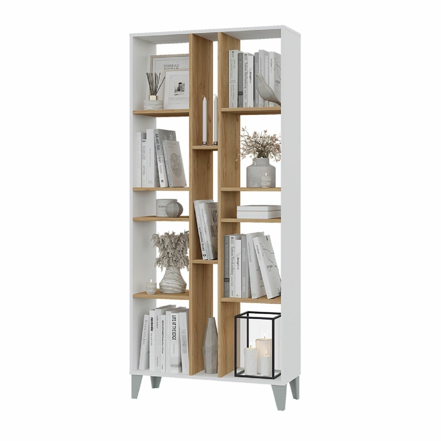 Стеллаж ASTI, цвет Крафт золотой/Белый