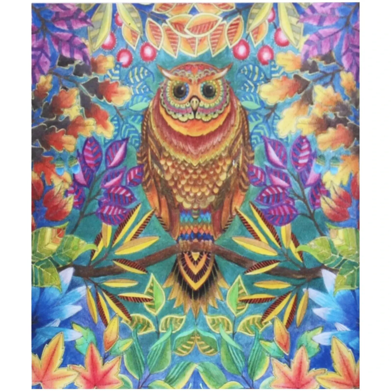 Алмазная мозаика 'МИР ярких красок', сова, 20х20 см, полное заполнение