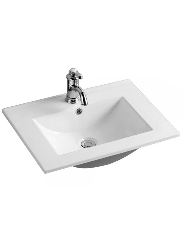 Раковина WeltWasser Deilbach 7506 60 10000003900 Белая, фаянс, полувстраиваемая