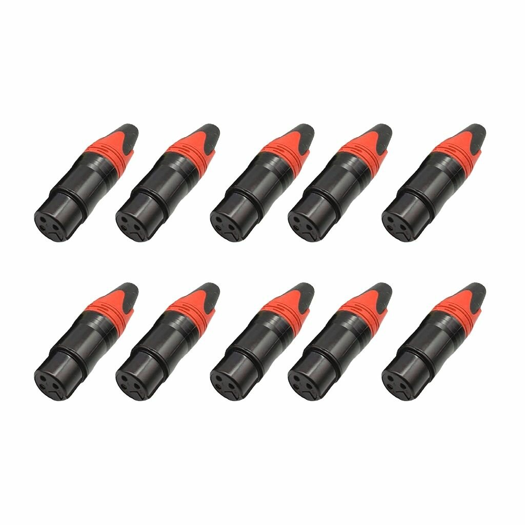 Кабельные разъемы, Трехпиновый балансный разъем Karon с оранжевой хвостовой частью, 10 шт./набор,