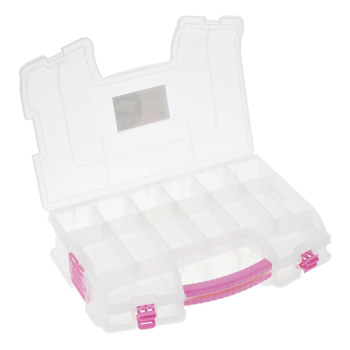 Органайзер для хранения двухсторонний с 34 регулируемыми отделениями, 36.5*24.5*8.4 см Hobby&Pro