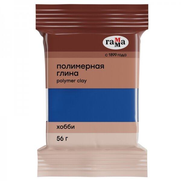 Гамма Полимерная глина "Хобби", 56г, синий